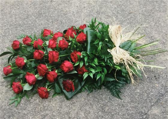 Funeral Flowers - Stunning Red Rose Sheaf